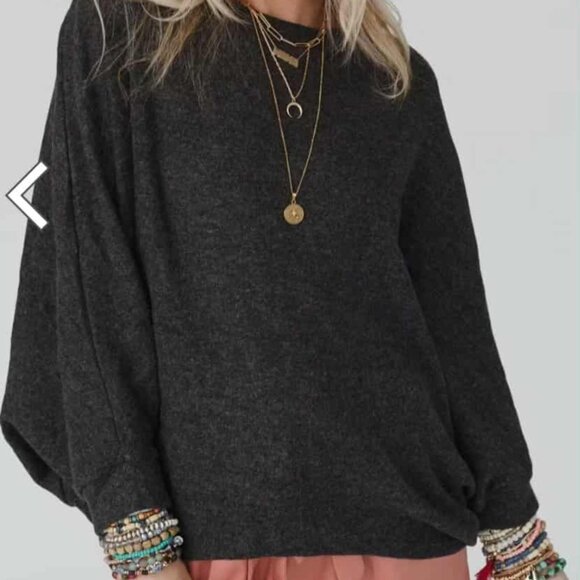 Three Bird Nest | Sweaters | Three Bird Nest Charcoal Batwing Sweater ...